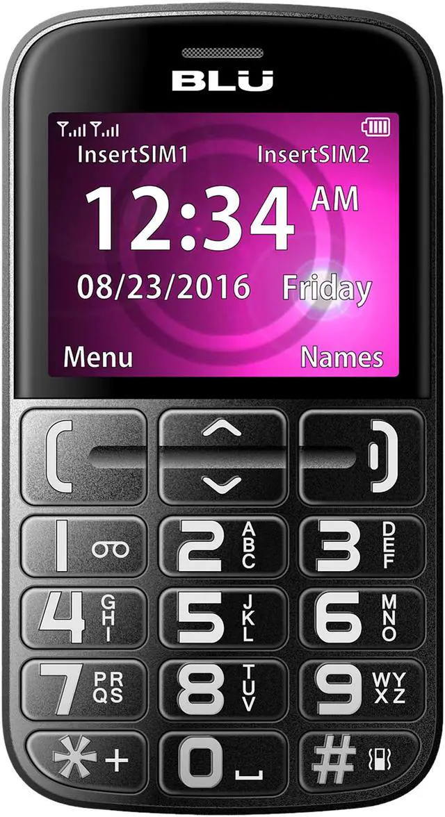 Refurbished: Blu Joy J010 2G Unlocked GSM Senior Friendly Phone ...