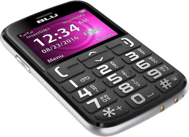 Refurbished: Blu Joy J010 2G Unlocked GSM Senior Friendly Phone ...