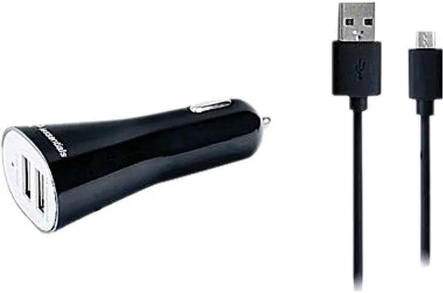 iEssentials IEPCM2U 3.4-amp Dual-port Usb Car Charger With Micro Usb ...