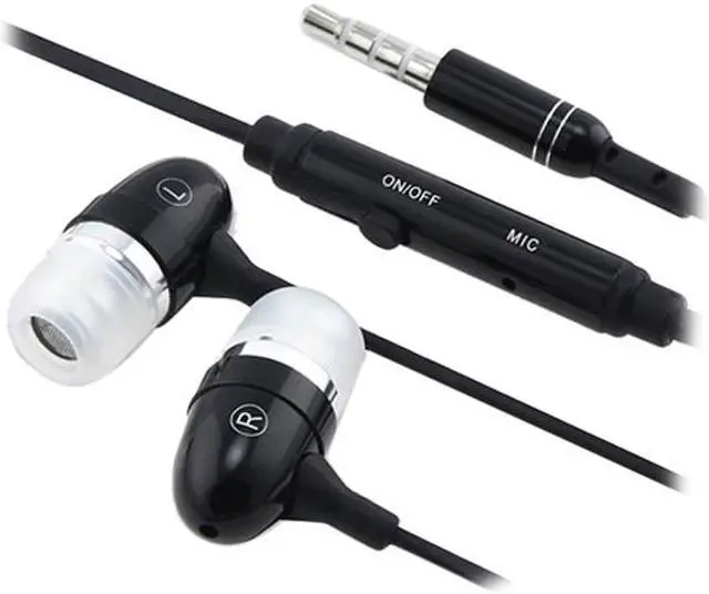 Insten Black 3.5mm In-Ear Stereo Headset w/ On-off & Mic 1068195 ...