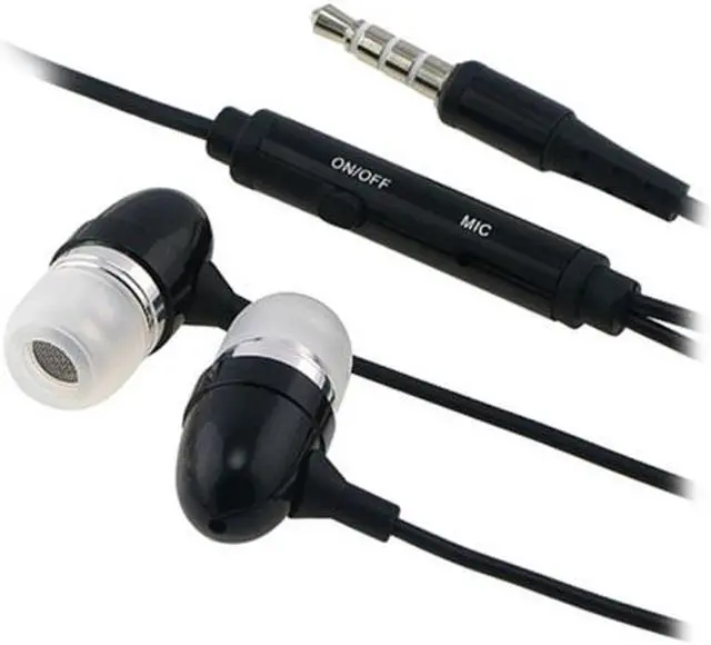 Insten Black 3.5mm In-Ear Stereo Headset w/ On-off & Mic 1068241 ...