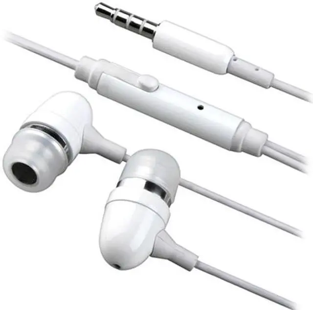 Insten White 3.5mm In-Ear Stereo Headset w/ On-off & Mic 1068256 ...