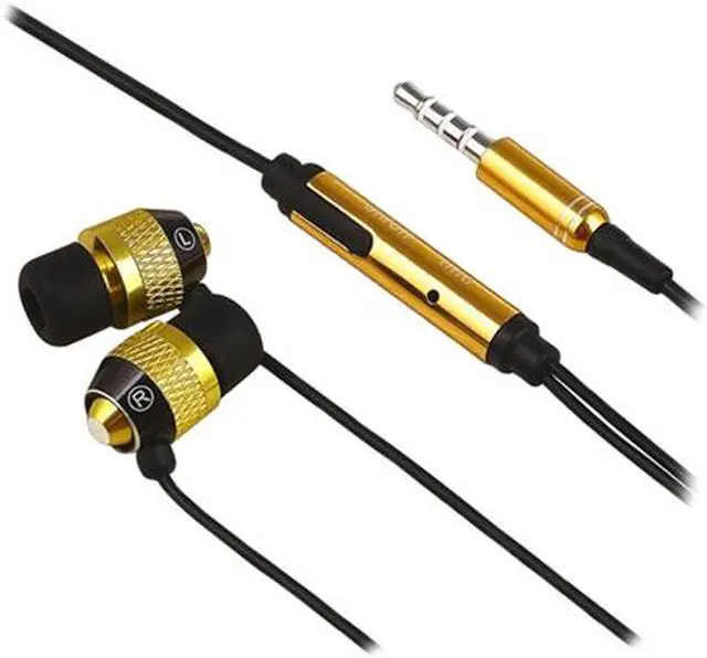 Insten Gold Wired Headset & Speakers - Newegg.com