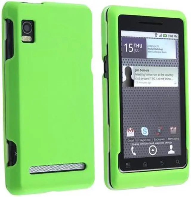 Insten For Motorola Droid 2 Global White+Black+green Case Cover+2 ...
