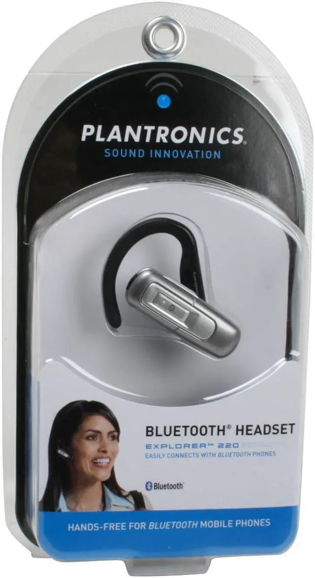 PLANTRONICS Explorer 220 Silver Bluetooth Headset - Newegg.com