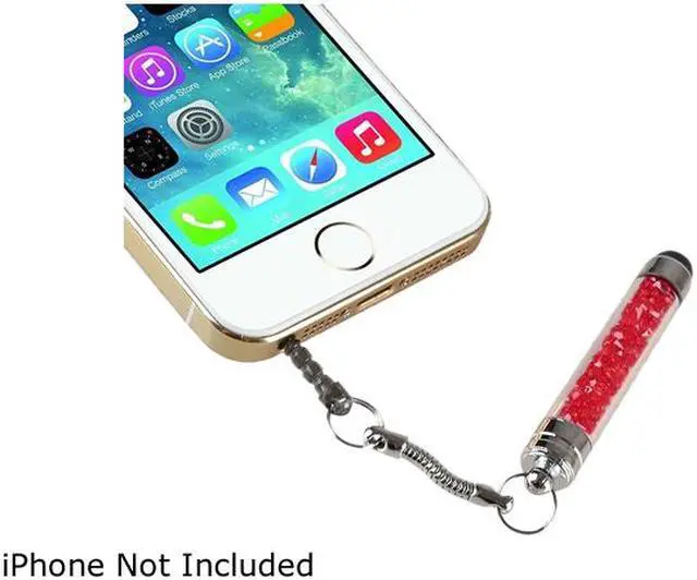 Insten 5-Pack Crystal Mini Stylus Pen with 3.5-mm Plug Cap For Apple ...