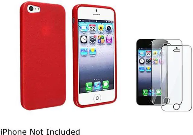 Insten Red Skin Veins TPU rubber Case with 2x Reusable Screen Protector ...