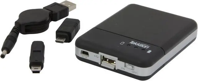 Tekkeon TekCharge Black AA Battery Mobile Power Pack & Battery Charger ...
