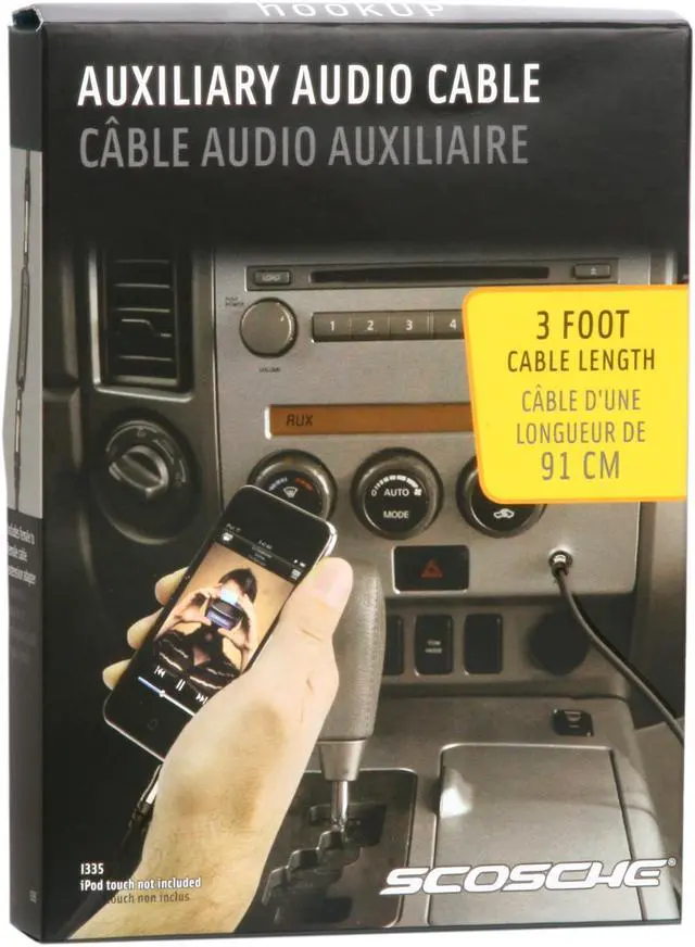 Open Box: SCOSCHE hookUP Auxiliary Audio Cable I335 - Newegg.com