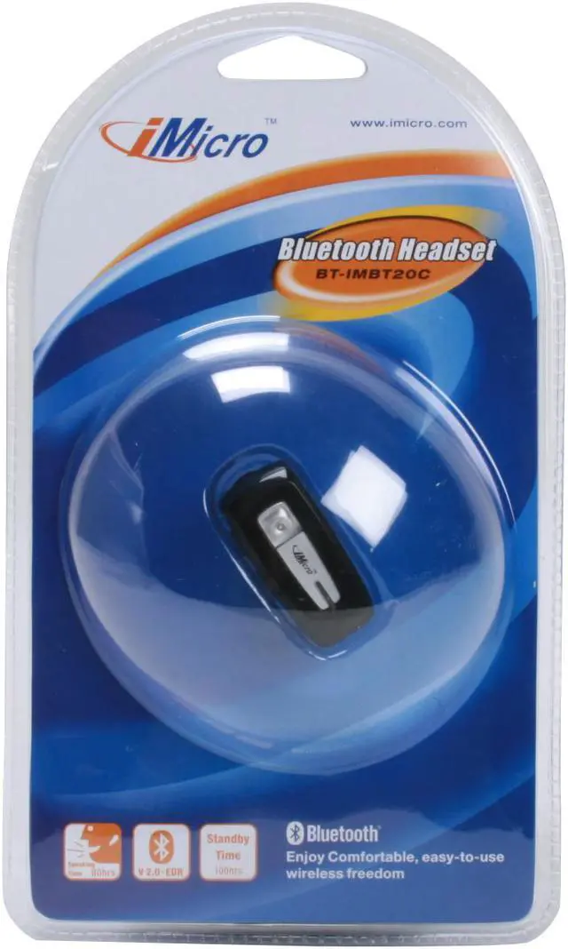 iMicro BT-IMBT20C Bluetooth V2.0 Headset - Newegg.com