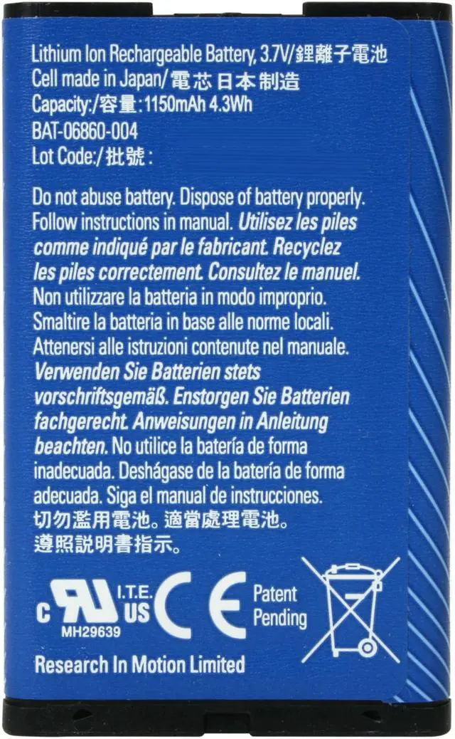 BlackBerry Standard Battery BAT-06860-004 - Newegg.com