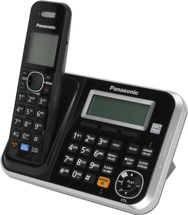 Panasonic KX-TG6841B 1.9 GHz DECT 6.0 1X Handsets Expandable Digital Cordless Answering System ...