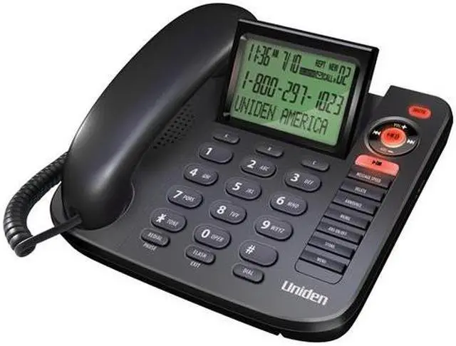 Uniden 1380BK Basic Phone with Answering System - Newegg.com