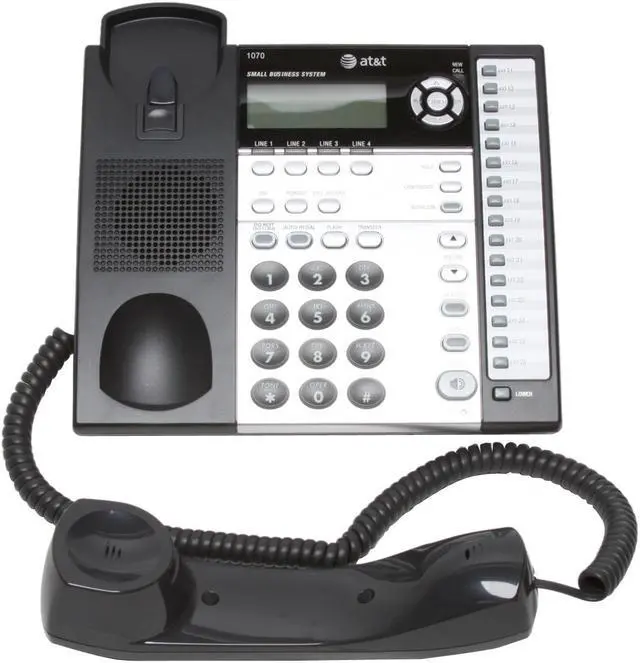 AT&T 1070 Corded 4-line telephone with base speakerphone, caller ID ...