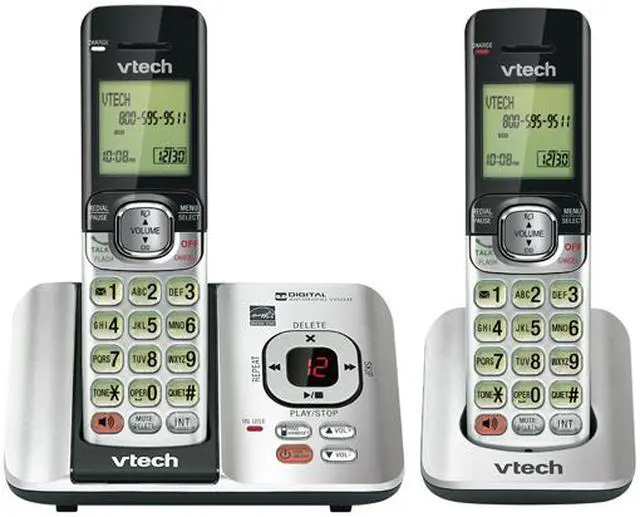 Vtech CS6529-2 1.9 GHz Digital DECT 6.0 2X Handsets Cordless Phones ...