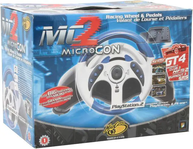 Mad Catz MC2 Racing Wheel and Pedals FOR PS2 - Newegg.com