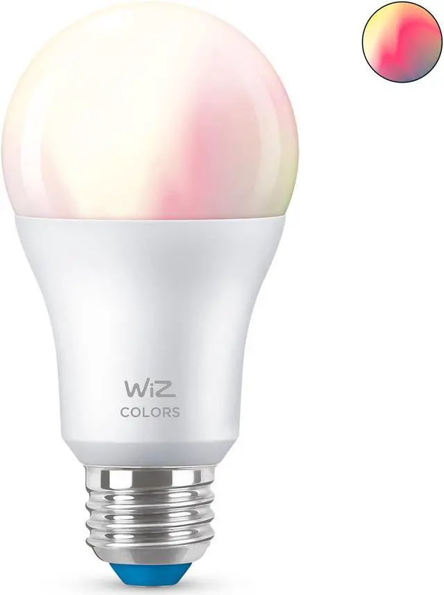 WiZ - A19 Smart LED Bulb - Color and Tunable White 60W 800 Lumens A19 E26 Bulb, Wi-Fi ...