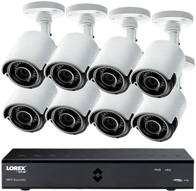Lorex LHA41082TC8 8 Channel 4MP Super HD 8 Channel DVR Security System ...