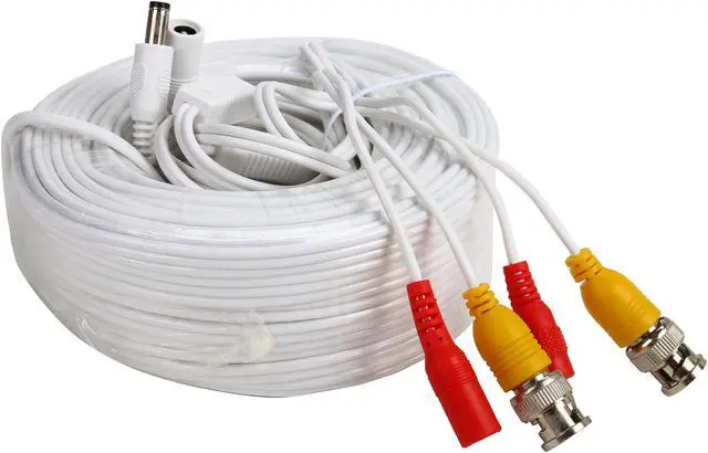 Q-See QS100B 100 ft. BNC Video & Power Cable with 2 Female Connectors ...