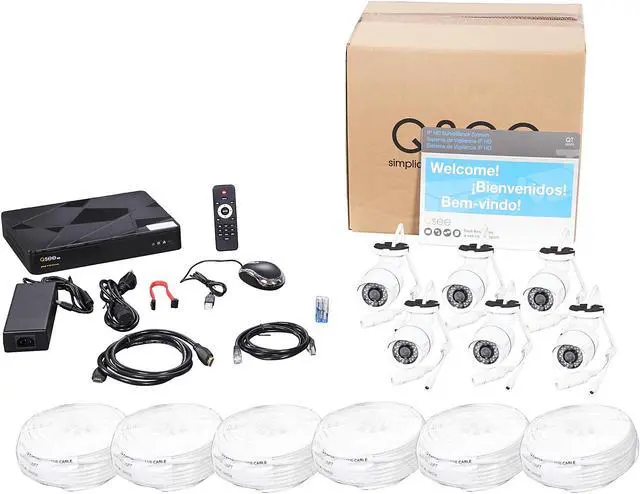 Q-See 8-Channel PoE IP Surveillance System with 6 Full HD 1080p Cameras ...