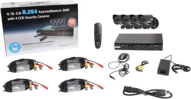 KGuard CA104-H02 4 Ch DVR + 4 CCD, 420 TVL, Bullet Cameras ...