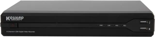 KGuard OT801 8 Channel Standalone DVR w/ Kview Remote Web / Mobile ...