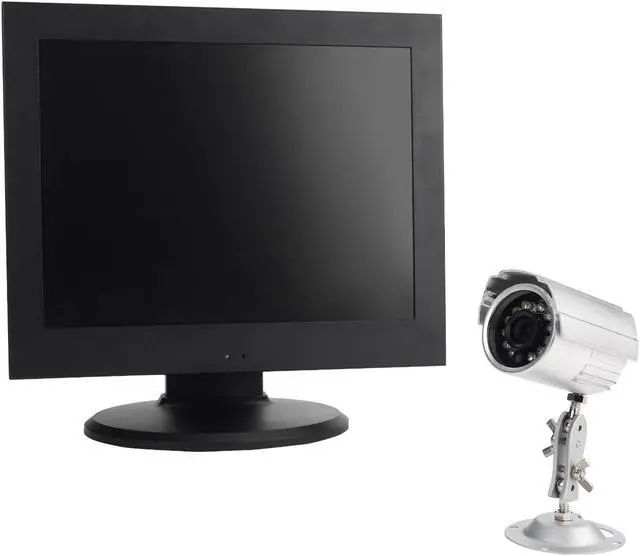 First Alert 1501 4 Channel 15" LCD & DVR Combo with 4 Wired Cameras ...