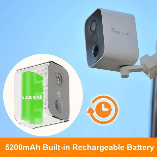TOUCAN Scout Wireless Security Camera, 1080P Full HD Resolution ...