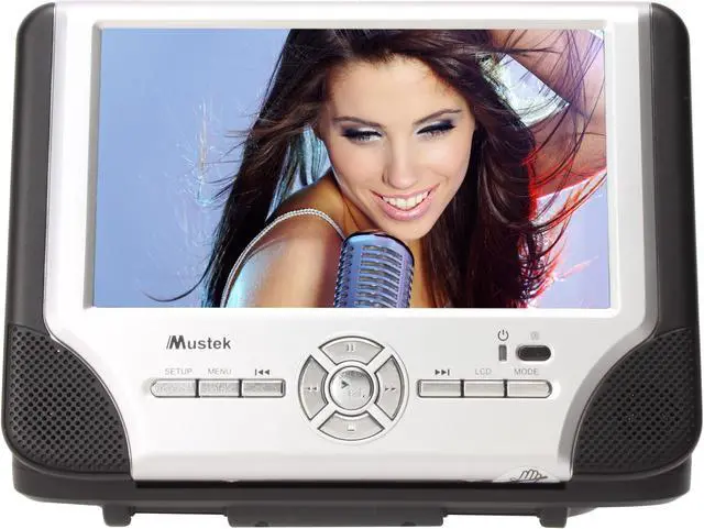 Mustek PD77B Dual Unit 7" Portable DVD Player - Newegg.com