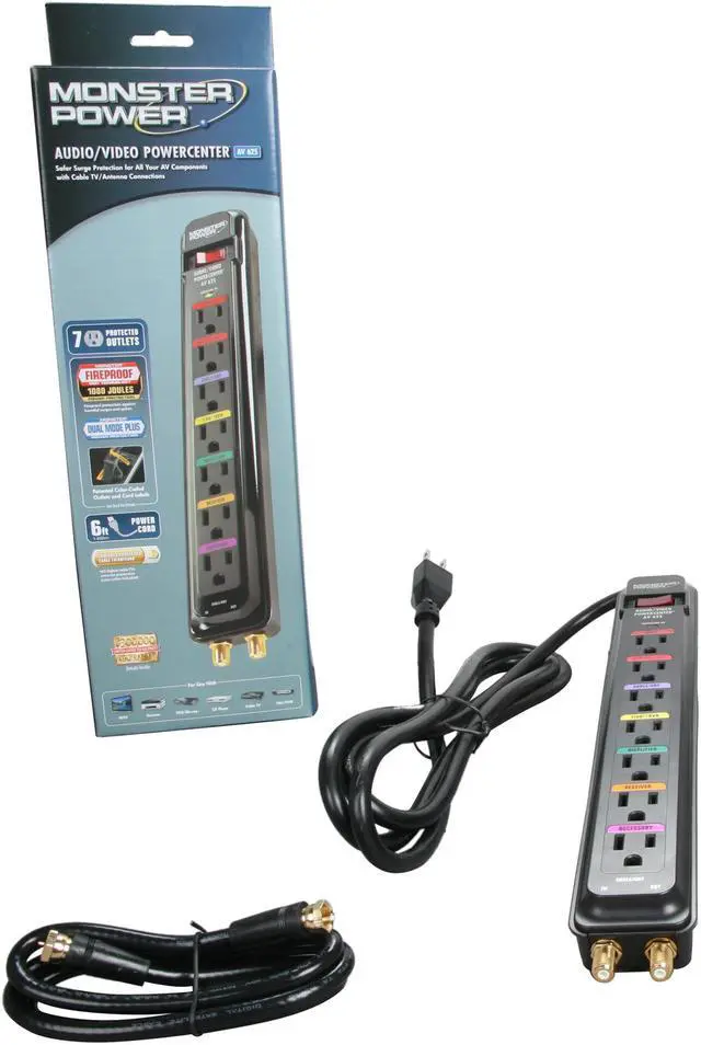MONSTER MP AV 625 7 Outlets Audio Video PowerCenter - Newegg.com
