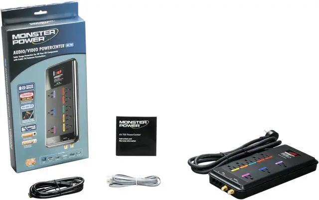 MONSTER MP AV 750 8 Outlets Audio Video PowerCenter - Newegg.com