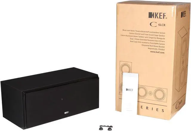 KEF C6 LCR Left / Center / Right Speaker (Black Ash) Single - Newegg.com