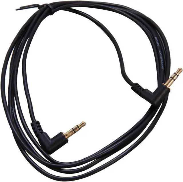 StarTech.com MU6MMS2RA Slim 3.5mm Right Angle Stereo Audio Cable ...