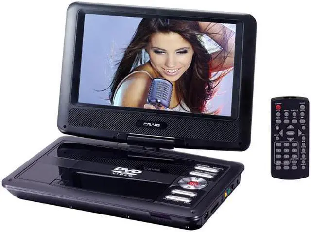 Craig CTFT712 Portable DVD Player 9" Swivel Screen - Newegg.com