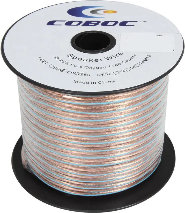 Coboc Model SPW-2C18-100-CL 100 ft. 2-Conductor OFC Speaker Cable ...