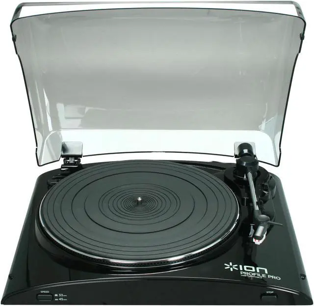 Ion Audio - Vinyl-to-MP3 Turntable w/ Input (PROFILE PRO) - Newegg.com