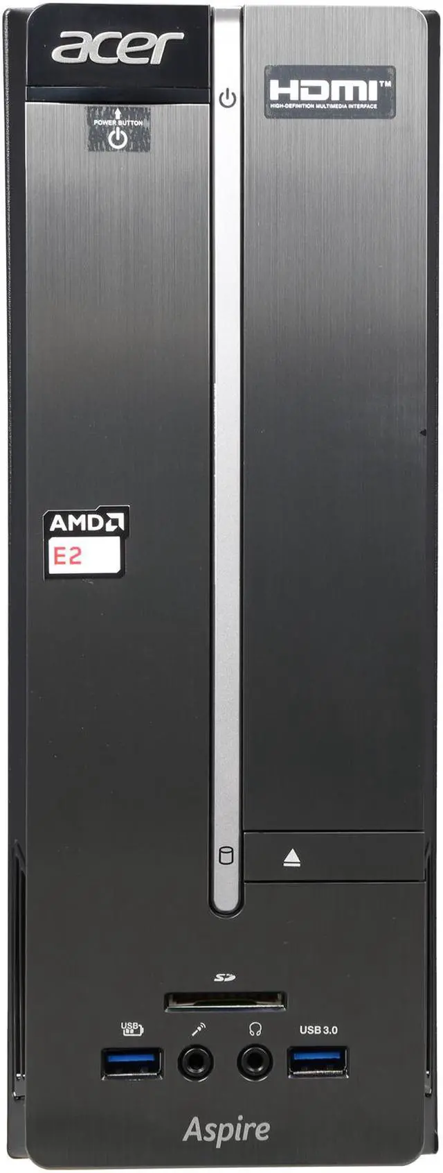 Refurbished: Acer Aspire AXC-115-UR20 Desktop PC with AMD E2-6110 Quad ...
