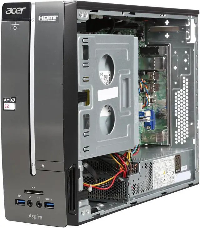 Refurbished: Acer Aspire AXC-115-UR20 Desktop PC with AMD E2-6110 Quad ...