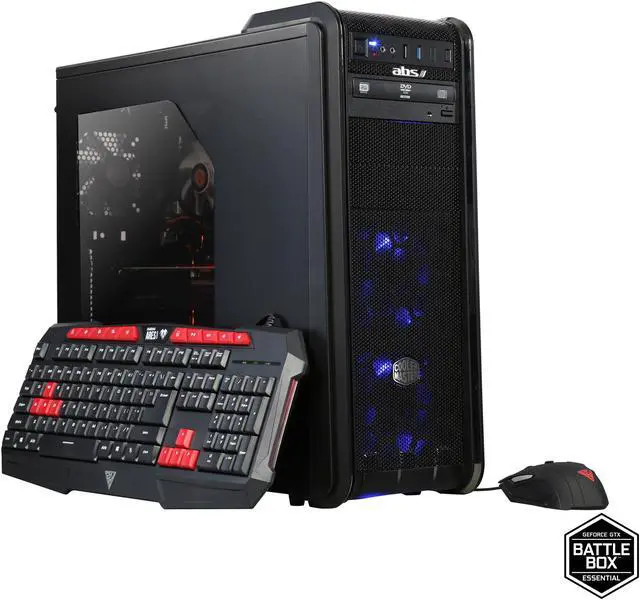 Open Box: ABS Battlebox Essential Bearcat Barrage Gaming Desktop PC ...