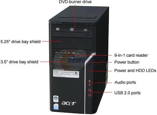 Acer Desktop PC Aspire AM1610-ED2180A Intel Pentium E2180 2GB DDR2 ...