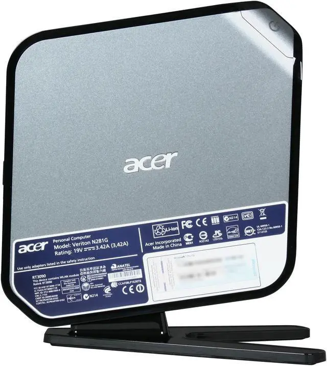 Acer Nettop Veriton N VN281G-UA425W (PS.VBG03.008) Intel Atom D425 2GB ...