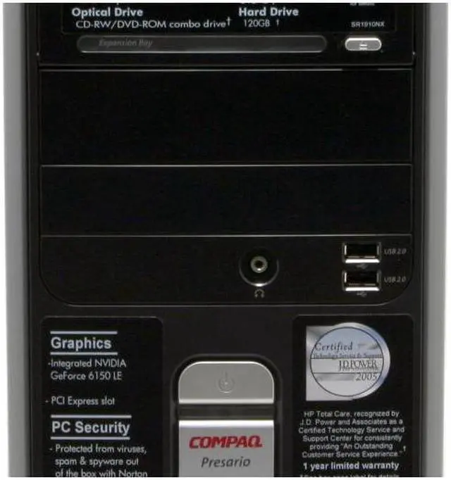 COMPAQ Desktop PC Presario SR1910NX(EX310AA#ABA) 3200+ 512MB DDR 120GB ...