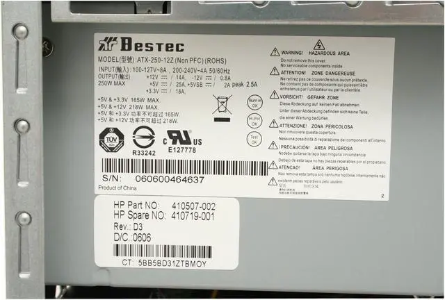 HP Compaq Desktop PC dx2200(EN284UT#ABA) Intel Celeron D 346 256MB DDR2 ...