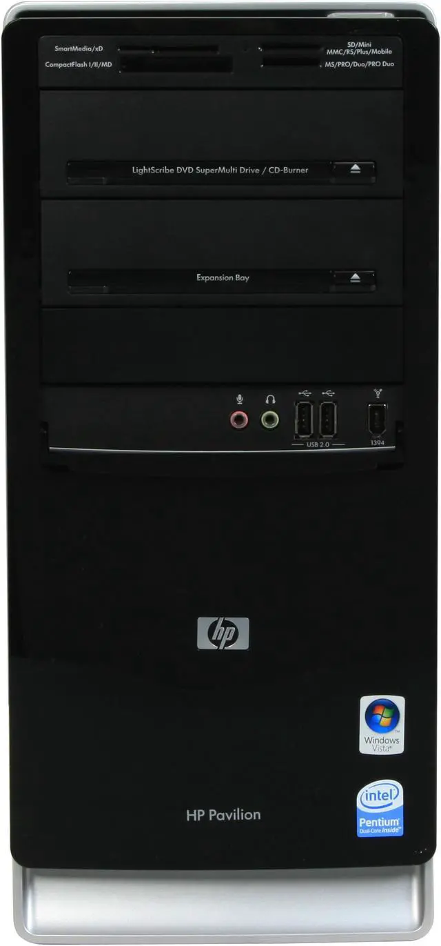 HP Desktop PC Pavilion A6620F (FQ515AA) Intel Pentium E5200 4GB DDR2 500GB HDD Windows Vista ...