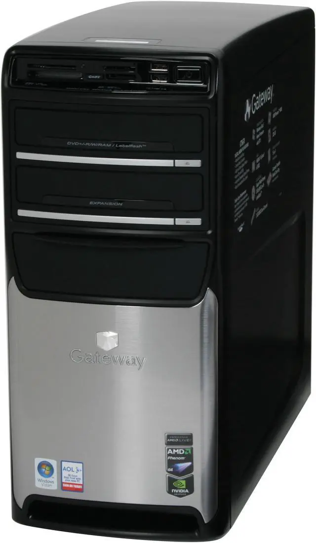 Gateway Desktop PC GT5670 AMD Phenom X3 8400 3GB DDR2 320GB HDD Windows ...