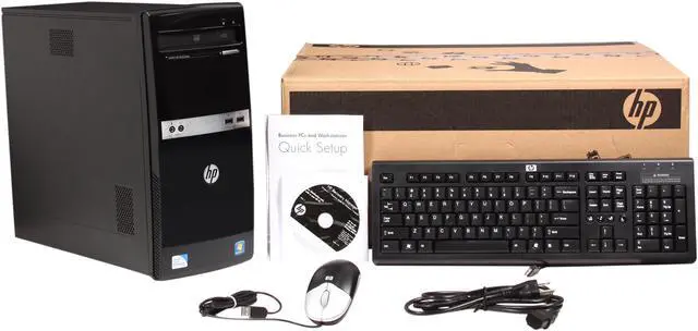 HP Desktop PC 500B (XZ827UT#ABA) Intel Pentium E5800 2GB DDR3 320GB HDD ...