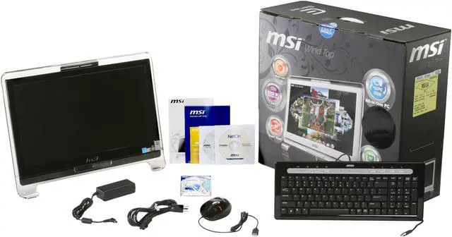 MSI Desktop PC Wind Top AE1900-14SUS Intel Atom 230 1GB DDR2 160GB HDD ...