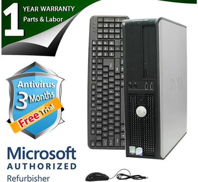 Refurbished: DELL Desktop Computer 755 Intel Core 2 Duo E6550 4GB DDR2 ...