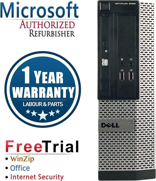 Refurbished: Desktop Computer OptiPlex 3020 3.40GHz 8GB DDR3 1TB HDD ...