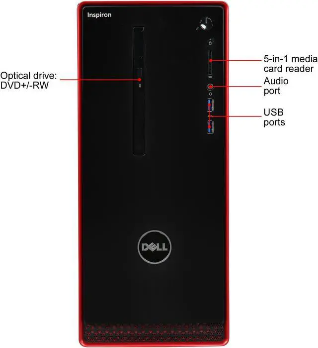 DELL Desktop Computer Inspiron 3655 i3655-3852BLK AMD A8-7410 8 GB ...